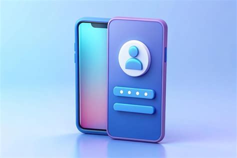 3d Phone And Account Login And Password Form Page User Authorization