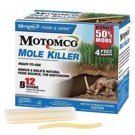 Motomco Mole Killer Original Worm Formula 8 Pack