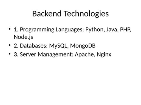 web development presentation pptx for bca pptx