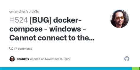 [bug] docker compose windows cannot connect to the docker daemon at