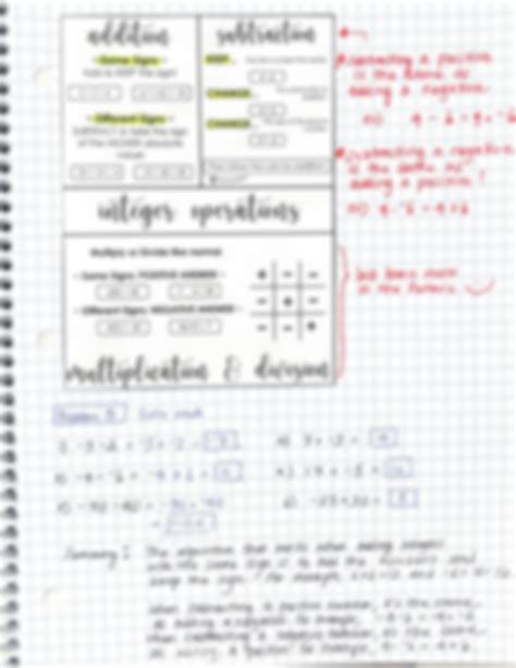 SOLUTION Math Notes Adding And Subtracting With Integers Studypool