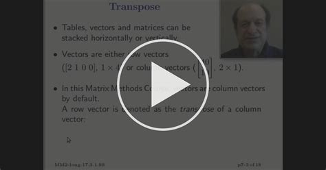 Matrix Transpose Matrix Multiplication And Other Operations Coursera
