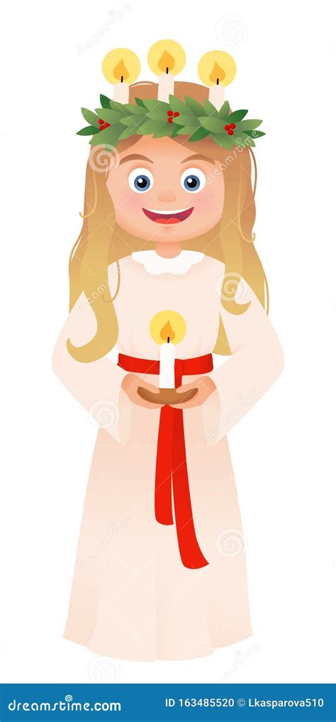 St Lucy`s Day Saint Lucia Stock Vector Illustration Of Character