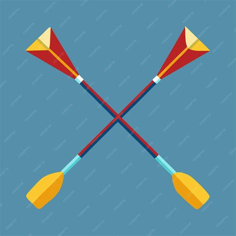 Dynamic Rowing Oars Vector Detailed And Functional Design For Water