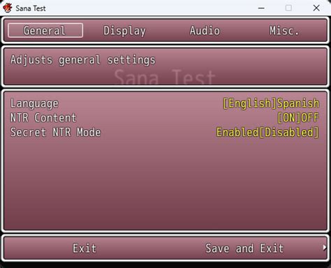 Mod Rpgm Sana Revamped V01 Test V01 Light Version Wip