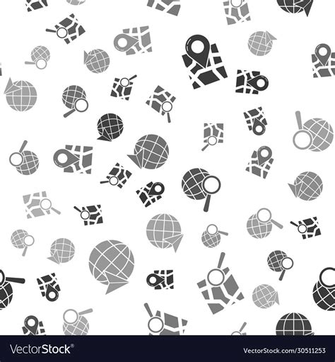 Set Folded Map With Location Marker Folded Map Vector Image