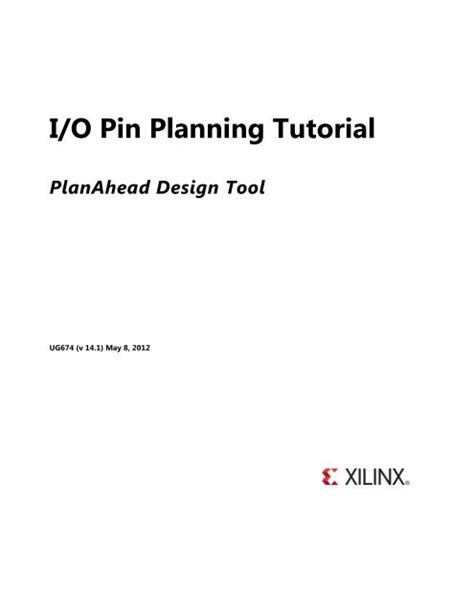 Xilinx Io Pin Planning Tutorial Planahead Design Tool