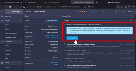 Upgrade Infrastructure And Server Firmware In Intersight Managed Mode For Intersight Private