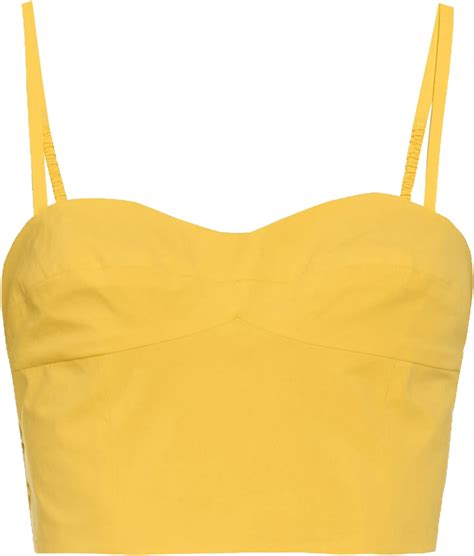 Yellow Crop Top Cotton Crop Top Crop Top Outfits Brassiere