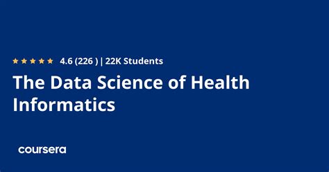 The Data Science Of Health Informatics Coursera