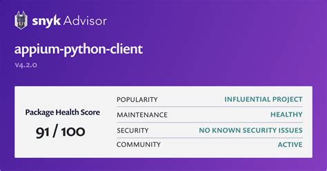 Appium Python Client Python Package Health Analysis Snyk