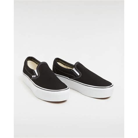 Buy Vans Womens Classic Slip On Stackform Trainers Blacktrue White