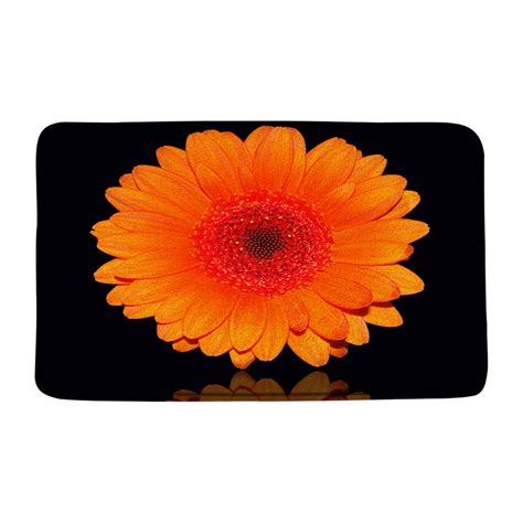 Badu Bg Бяла маргаритка Постелки за баня Неминещи Розови оранжеви цветя Отражение на росата