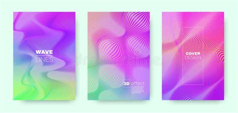 Hologram Linear Shape Abstract 3d Background Stock Vector