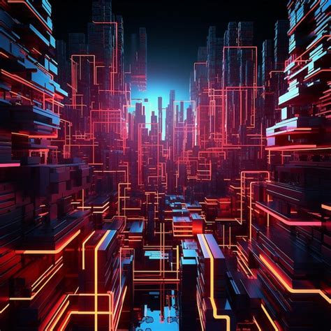 Premium Ai Image 2d Abstract Image Of Digital Color Theory