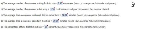 solved a the average number of customers waiting for