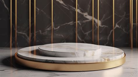 놀라운 3d 모델링 장면 우아한 대리석과 금 기하학적 요소가 포함된 빈 플랫폼 모형 대리 배경 3d 요소 배경 요소 배경 이미지 Hd 대리 3d 요소 요소 배경