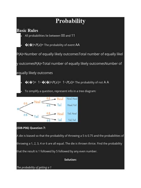 Probability Notes Pdf Probability Mathematics