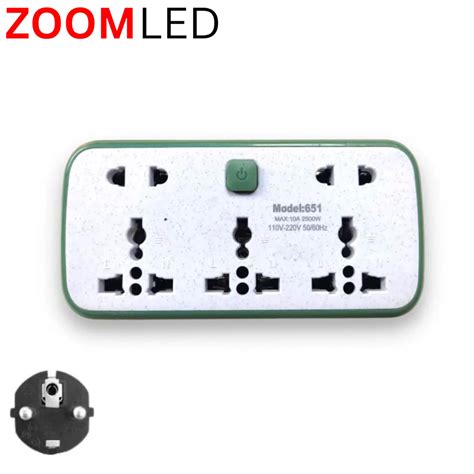 Multi Plug Extension Board With 3 Power Outlets For Mobile Charging W