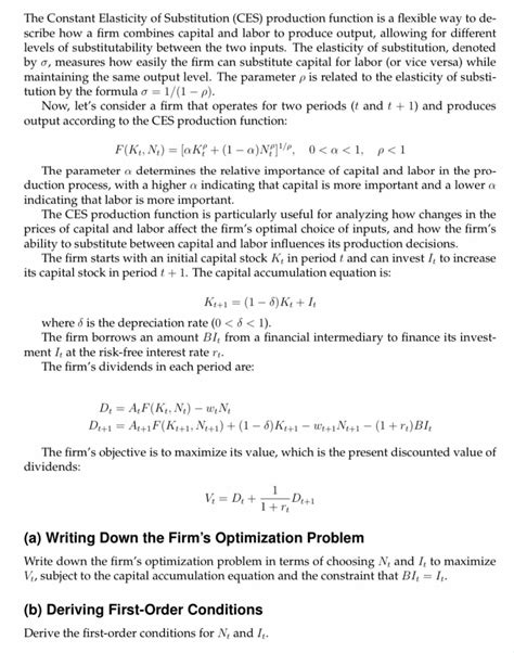 Answered The Constant Elasticity Of Substitution… Bartleby