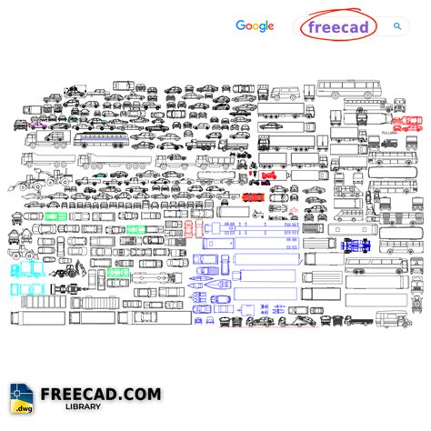 Vehicle Blocks 2d Autocad In Format Dwg Models Free Download