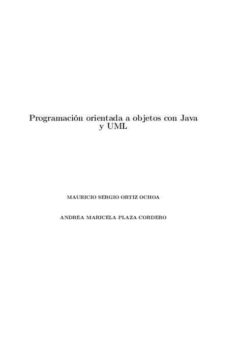 pdf programación orientada a objetos con java y uml
