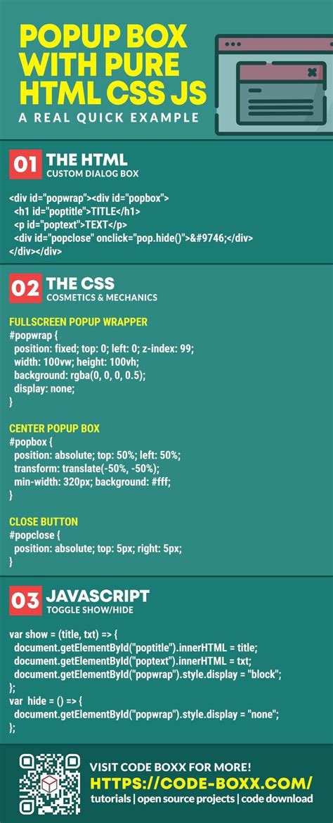 Very Simple Popup In Pure Html Css Js Free Download Artofit