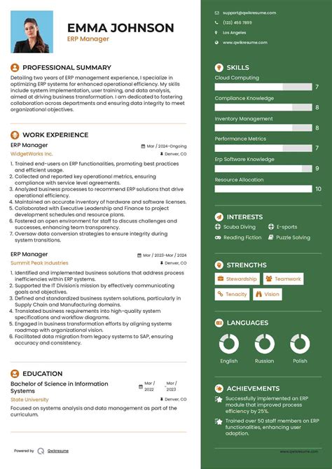 10 Erp Manager Resume Samples And Templates For 2025