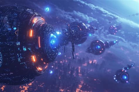 Premium Photo Futuristic Science Fiction Cityscape A Parallel