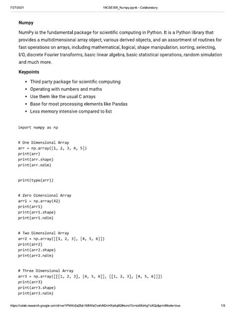 Numpy Pdf