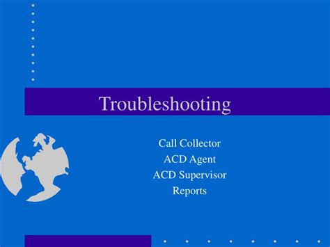 PPT Troubleshooting PowerPoint Presentation Free Download ID