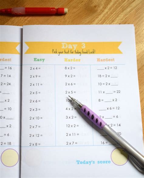 Homework Helper Multiplication Tables Resources X2 X5 X10 Etsy