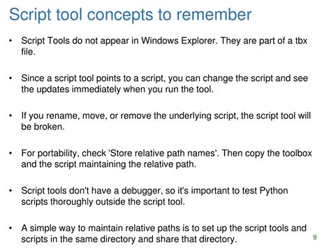 Ppt Mastering Script Tool Basics In Arcgis Powerpoint Presentation
