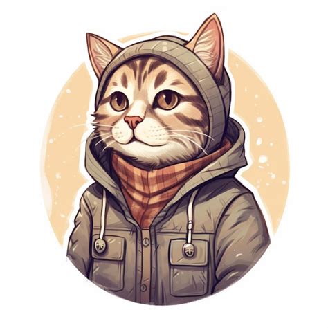 Premium Photo There Is A Cat Wearing A Hoodie And A Jacket Generative Ai