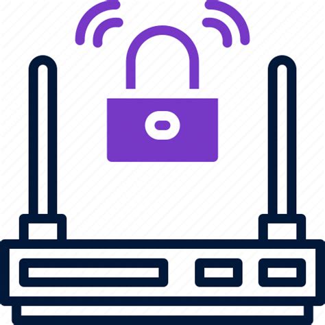 Router Lock Signal Internet Connection Icon Download On Iconfinder
