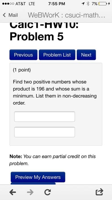 solved find two positive numbers whose product is 196 and
