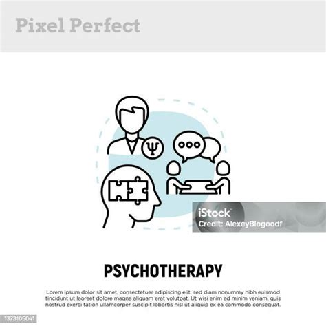 얇은 라인 아이콘과 심리 치료 개념 전문 지원 및 솔루션 정신 문제와 정신 분석 머리에 퍼즐을 연결합니다 벡터 그림입니다 Mental Wellbeing에 대한 스톡 벡터