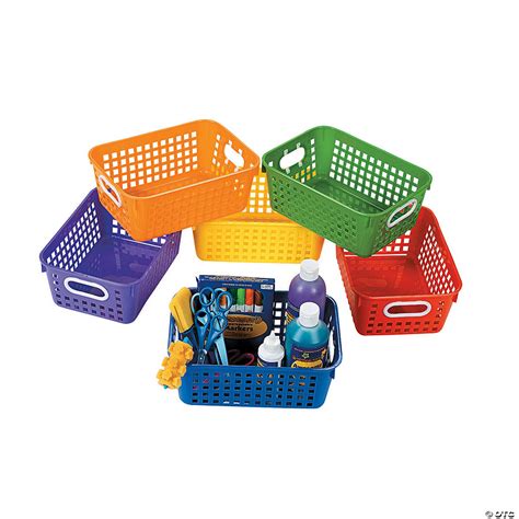 11 X 4 12 Classroom Storage Tall Plastic Baskets With Handles 6 Pc