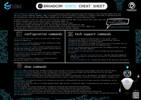 Broadcom Sonic Cheat Sheet Pdf Secure Shell Network Architecture