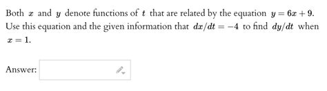 solved both x ﻿and y ﻿denote functions of t ﻿that are