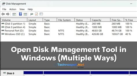 How To Open Disk Management Tool In Windows Multiple Ways