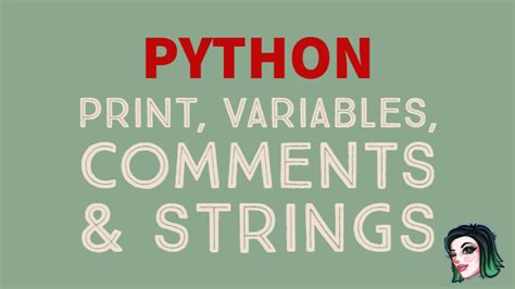 Python Programming Basics Print Variables Comments And Strings