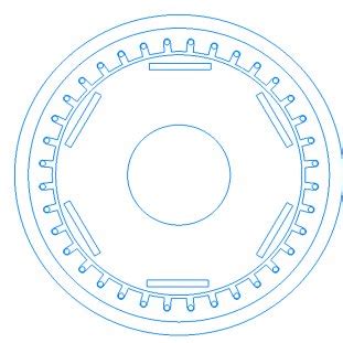 Magnetic Field Distribution In Neodymium Magnet Electric Motor