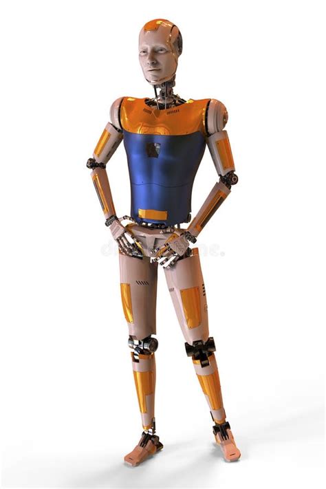 Futuristic Humanoid Robot 3d Illustration Stock Illustration Illustration Of Scifi Concept