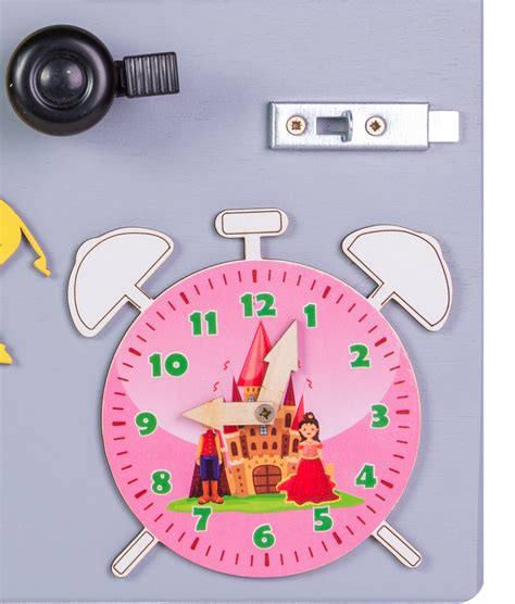 Wooden Manipulative Board Pink Clock Skinstars