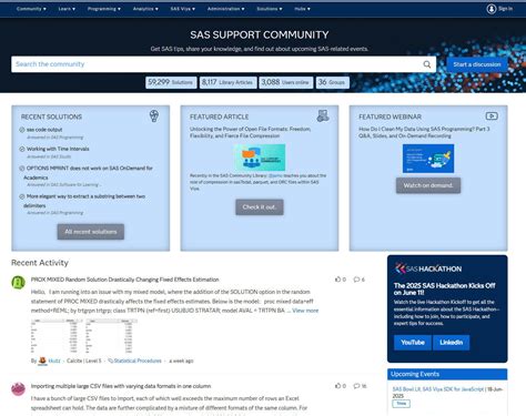 Sas Analytics U Online Community Shown On Desktop Monitor