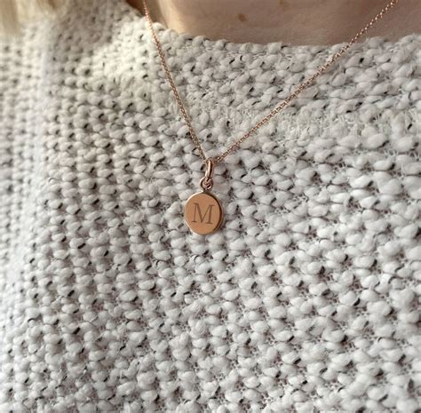 Personalised Initial Disc Necklace By The Little Keepsake Company