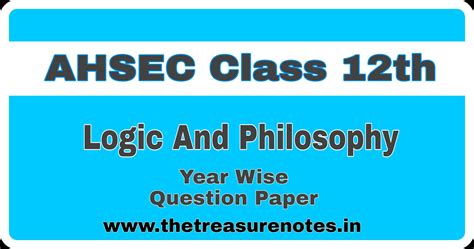 ahsec class 12 logic and philosophy question papers 2019 hs 2nd year