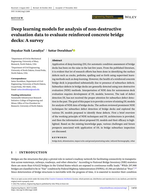 Pdf Deep Learning Models For Analysis Of Non‐destructive Evaluation
