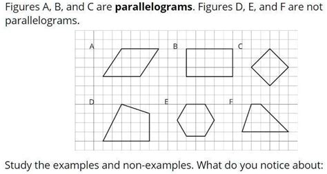 Solved What Are The Opposite Sides Of A Parallelogram Figures A B